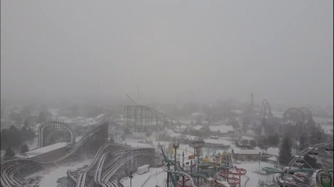 A view from the sky and the roads as snow hits Hershey | kare11.com