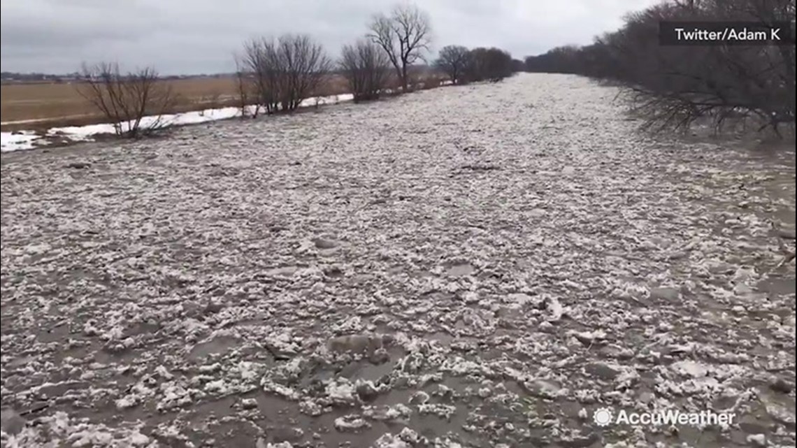 River gets overwhelmed by ice jam flooding | kare11.com
