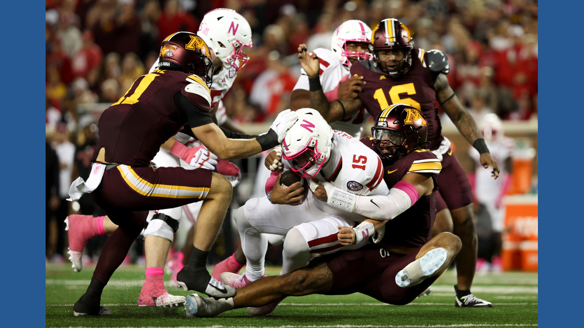Minnesota beats No. 25 Nebraska 24-6, sacking Dylan Raiola 9 times ...