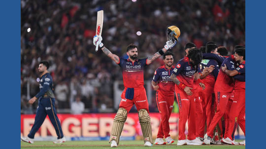 Gujarat scores 155-8 against Bengaluru in the Indian Premier League ...