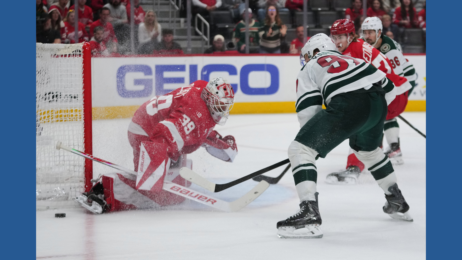 Kirill Kaprizov has a hat trick as the Wild bounce back to beat the Red ...