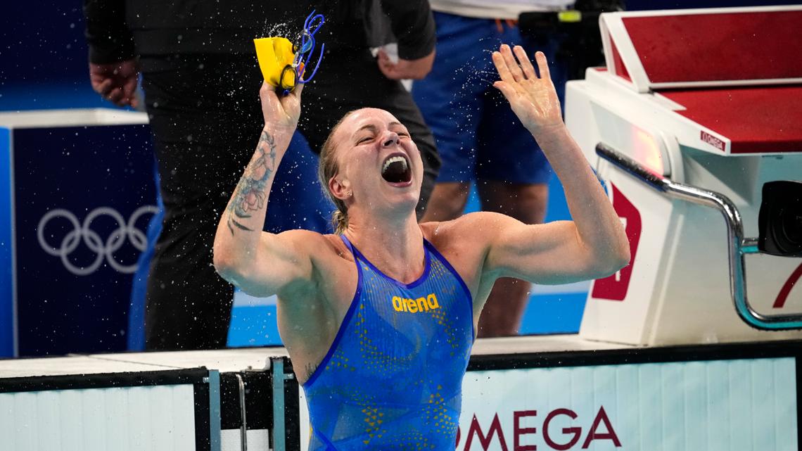Swedish swimmer takes gold after coaches talk her into competing ...