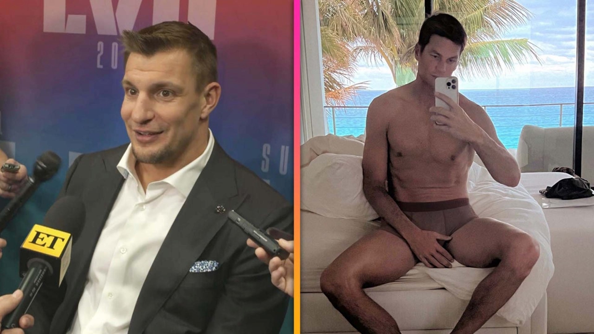Rob Gronkowski Reacts to Tom Brady's Underwear Thirst Trap Pic (Exclusive) | kare11.com