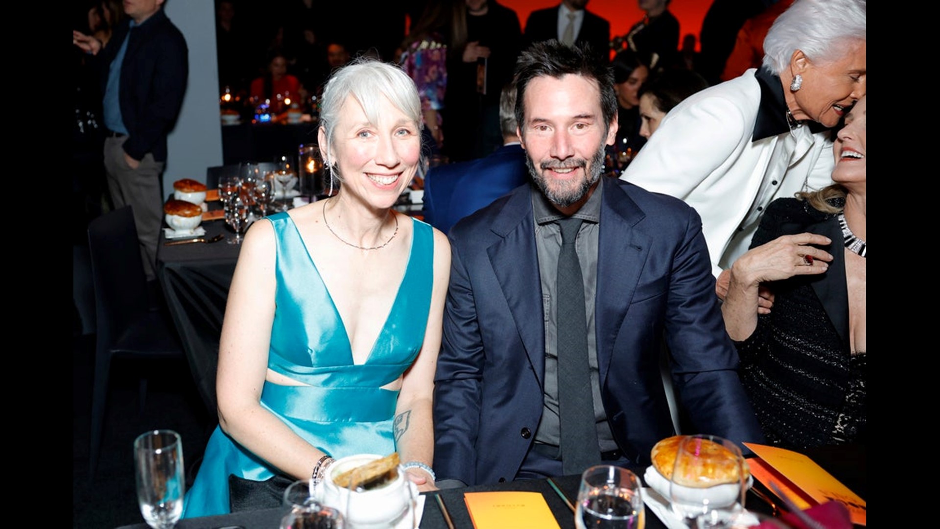 Keanu Reeves and Girlfriend Alexandra Grant Share a Kiss During Rare ...