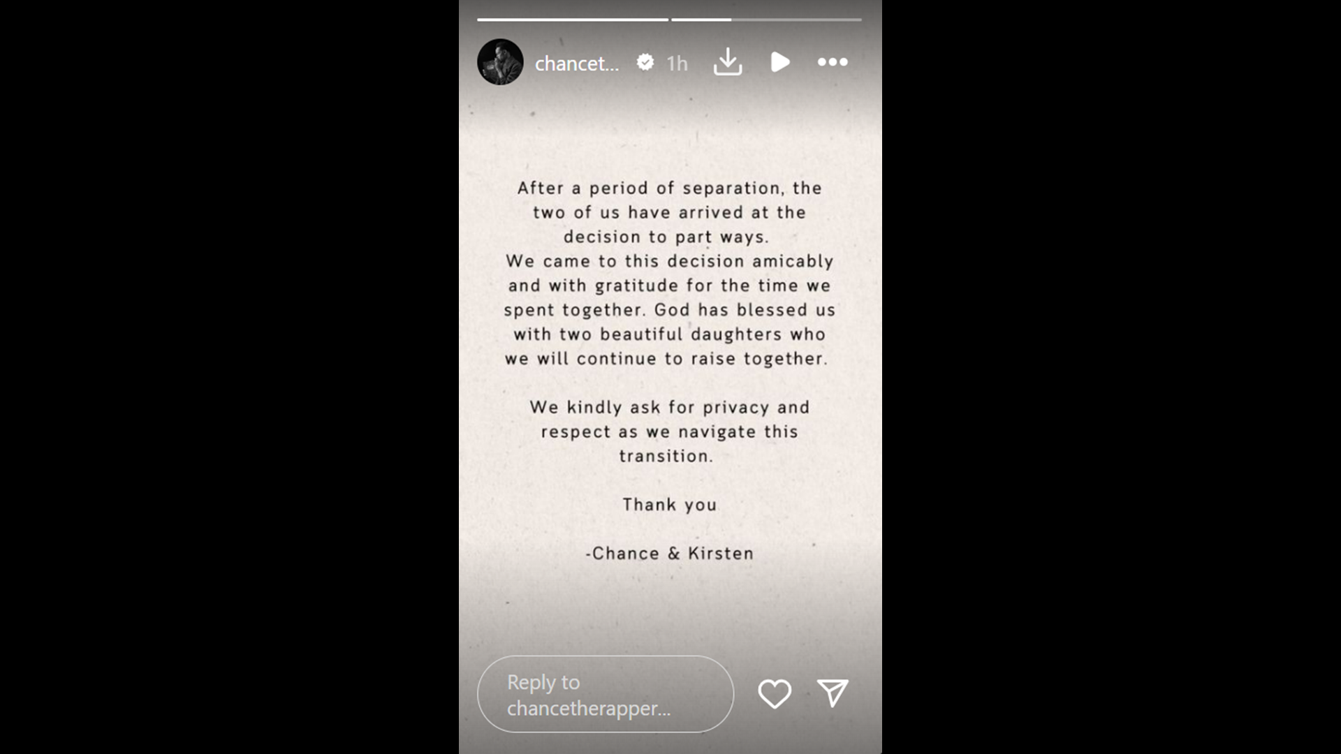 Chance the Rapper and Wife Kirsten Corley Announce Divorce After Five ...