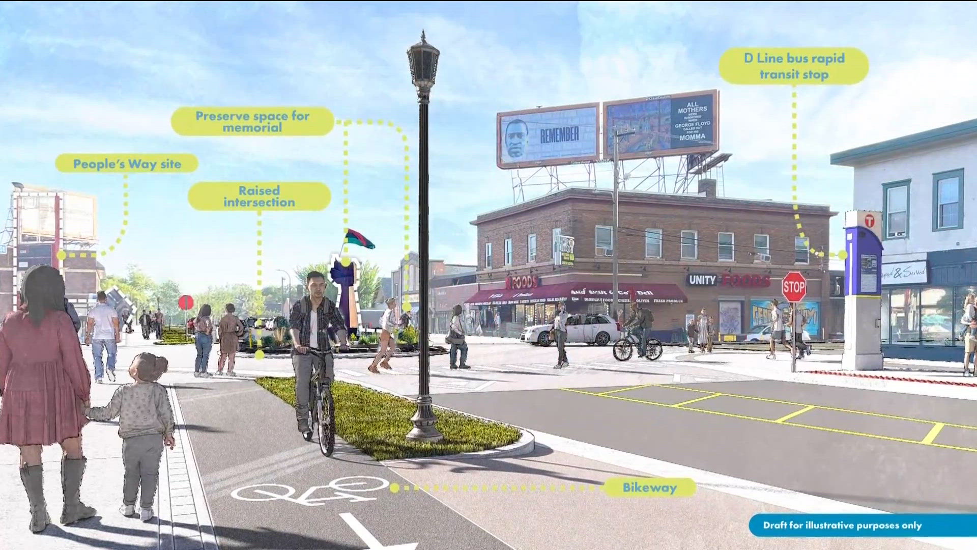 New renderings show what the re-envisioned George Floyd Square will ...