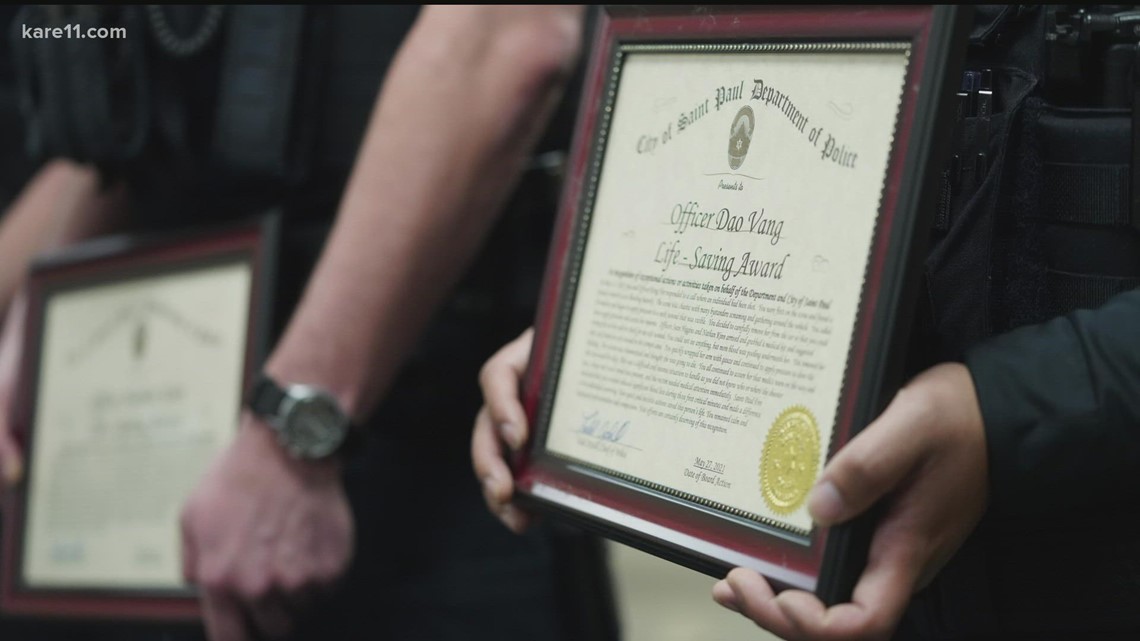 St. Paul Police officers presented prestigious award after saving the ...