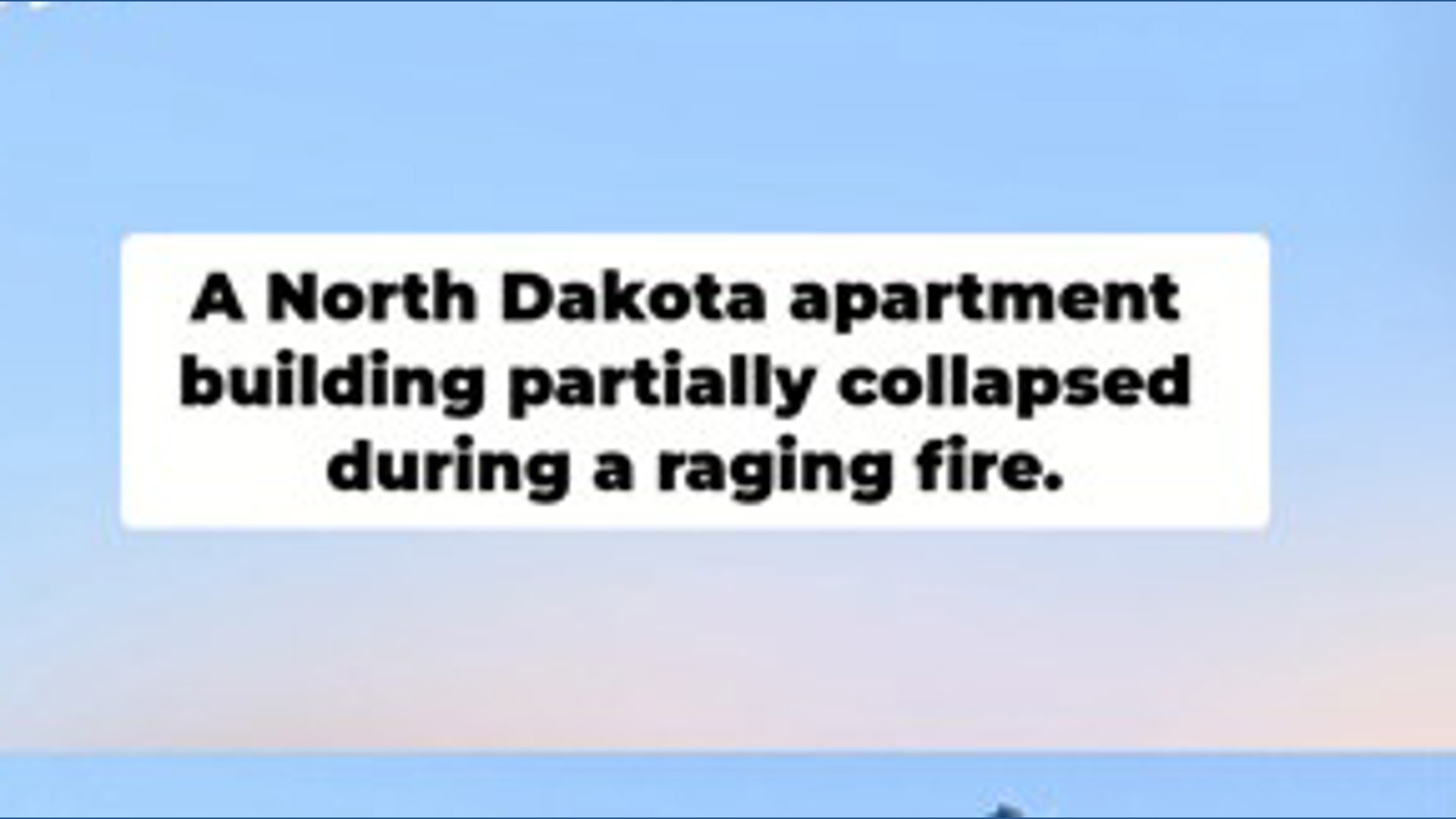 Apartment building partially collapses during a large fire | kare11.com