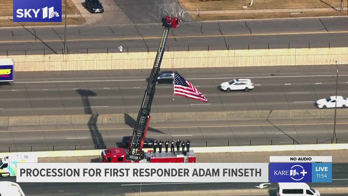 WATCH: Procession for fallen firefighter/ paramedic Adam Finseth ...