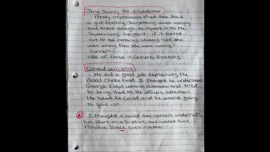 Photos: Juror notes from the Derek Chauvin trial | kare11.com