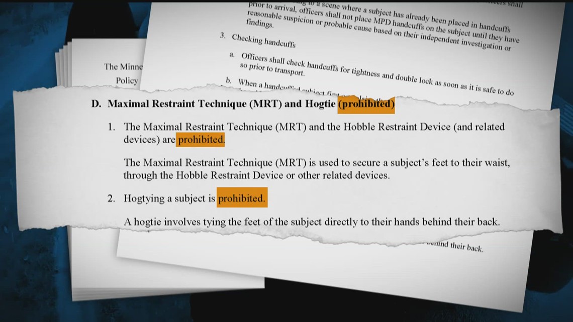 Minneapolis police ban restraint tactics | kare11.com