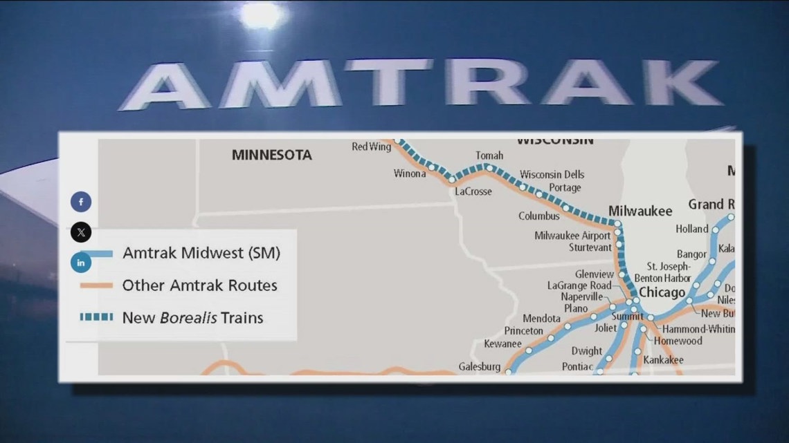 Amtrak's new Borealis train rolls from St. Paul to Chicago | kare11.com