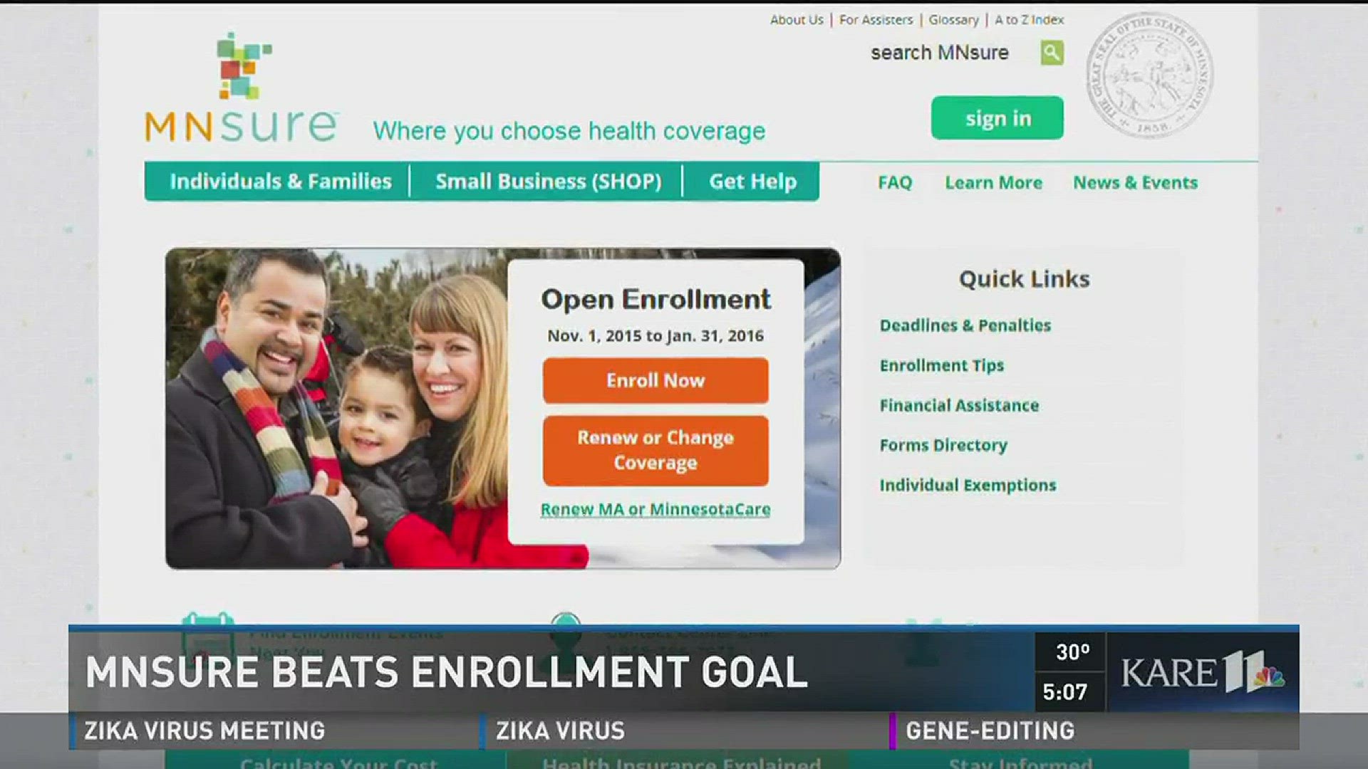 MNsure beats enrollment goal | kare11.com