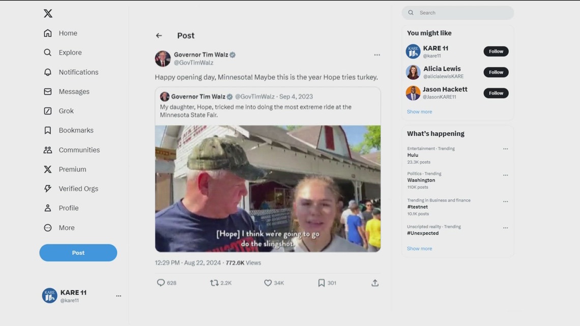 Will Gov. Tim Walz attend the Minnesota State Fair? | kare11.com
