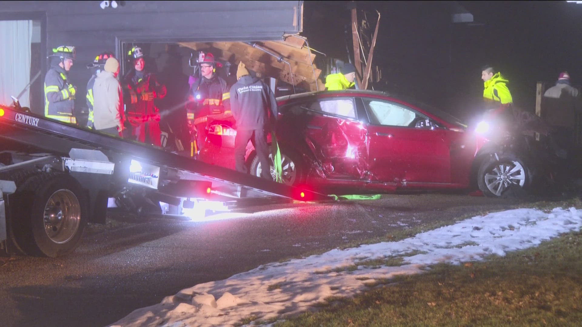 Car Crashes Into Home In Crystal