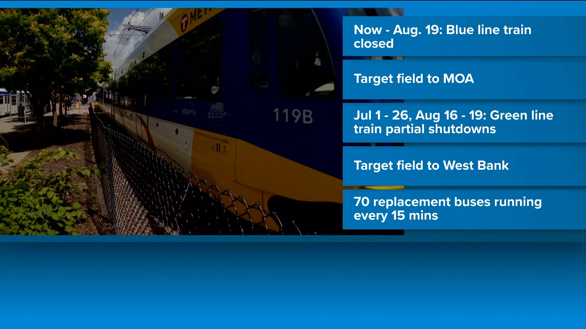 Metro Transit begins work on Blue Line in Twin Cities | kare11.com