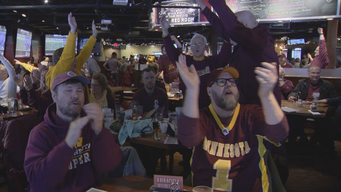 Excited Gophers fans at home celebrate Outback Bowl win | kare11.com