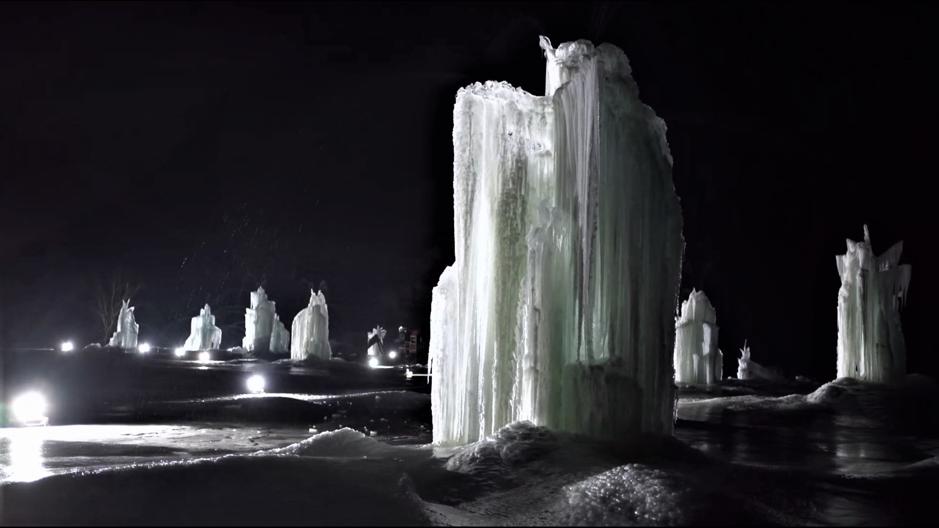 Plumber taps artesian well to create spectacular ice sculptures ...