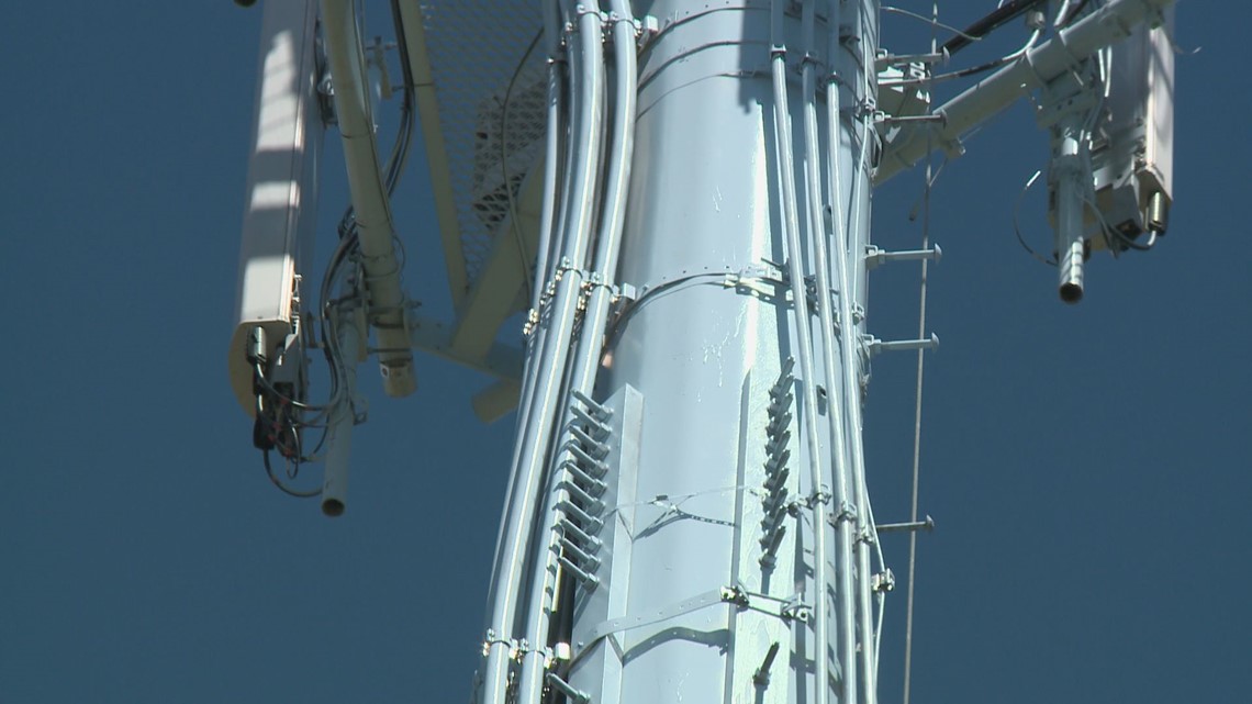 Cellphone tower paint job makes a big mess | kare11.com