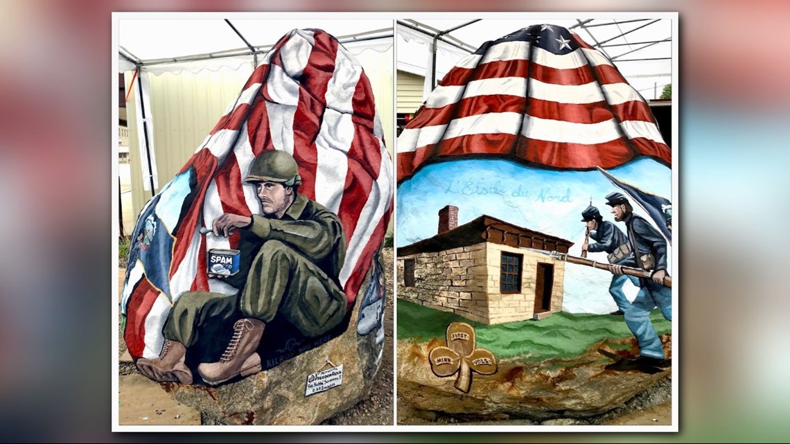 Artist brings first 'Freedom Rock' to Minnesota | kare11.com