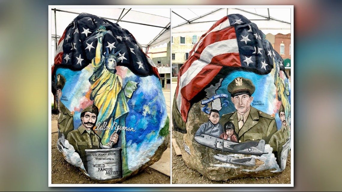 Artist brings first 'Freedom Rock' to Minnesota | kare11.com