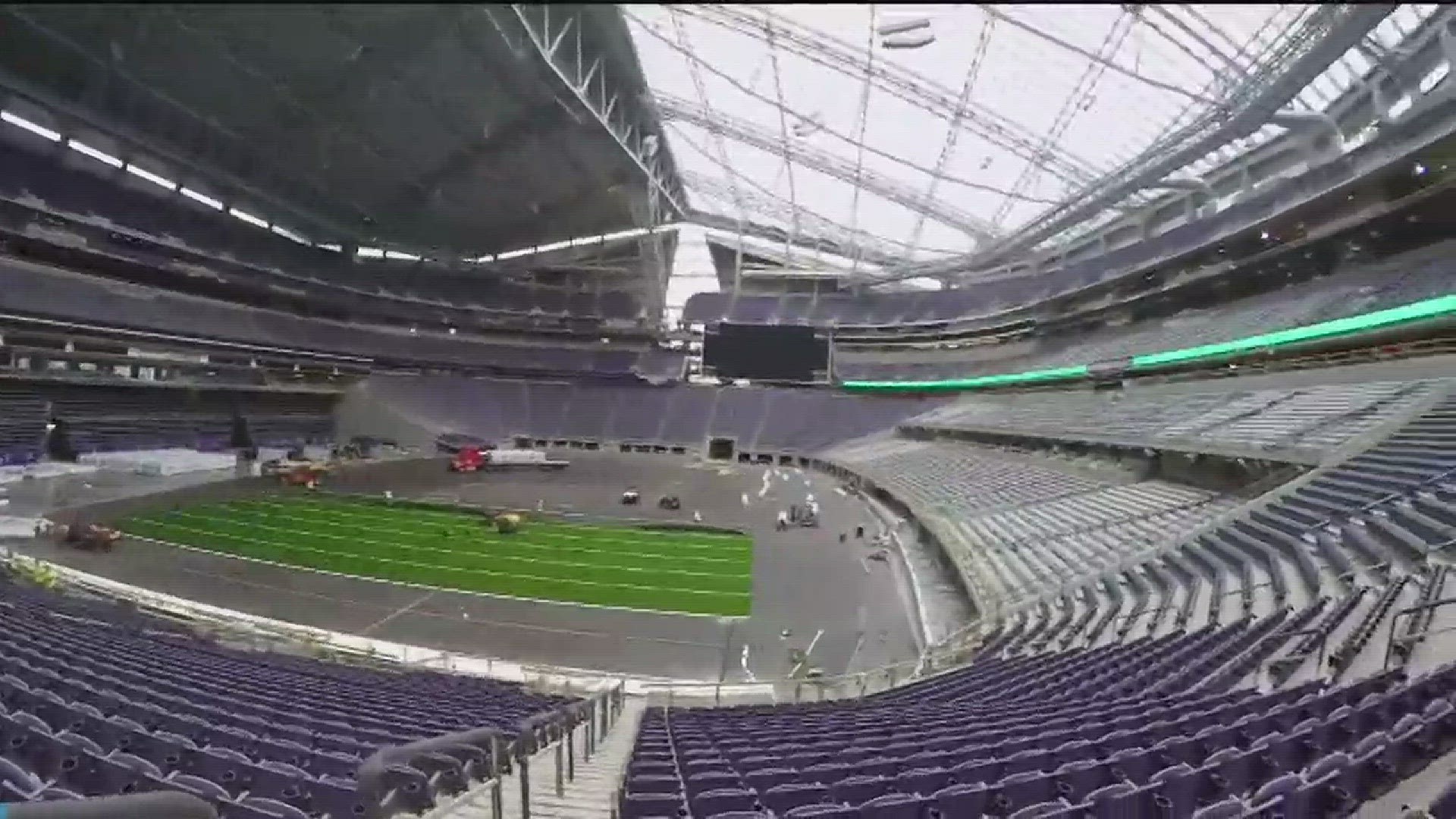 Turf installation underway at US Bank Stadium | kare11.com