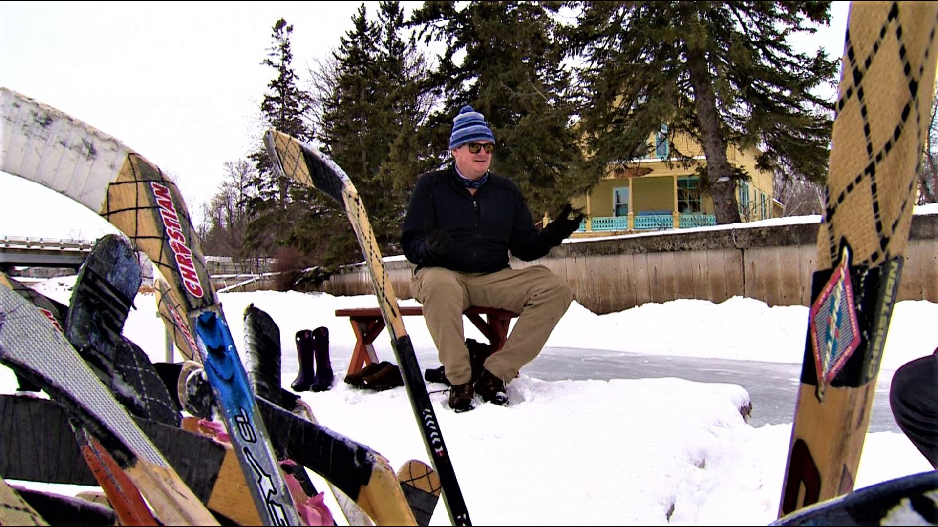 Inspired by COVID closings, skate path on Warroad River is 2½ miles of ...