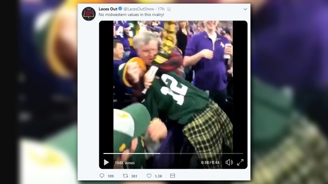 Senior tries to choke out Packers fan at U.S. Bank Stadium | kare11.com
