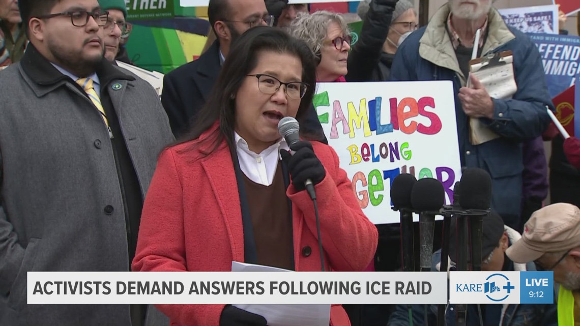 St. Paul Mayor-elect Kaohly Her speaks at vigil after ICE raid | kare11.com