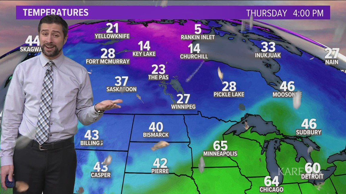 KARE 11 meteorologist Ben Dery gets caught in leaf tornado | kare11.com