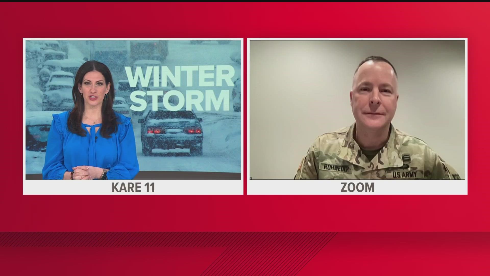 Lt. Colonel Kristen Auge talks winter storm management | kare11.com