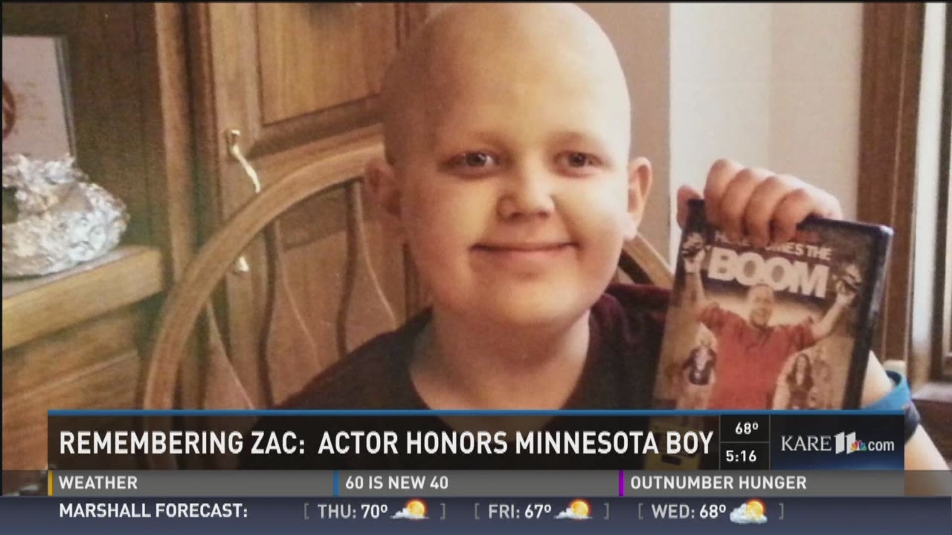 Remembering Zac: Actor honors Minnesota boy | kare11.com