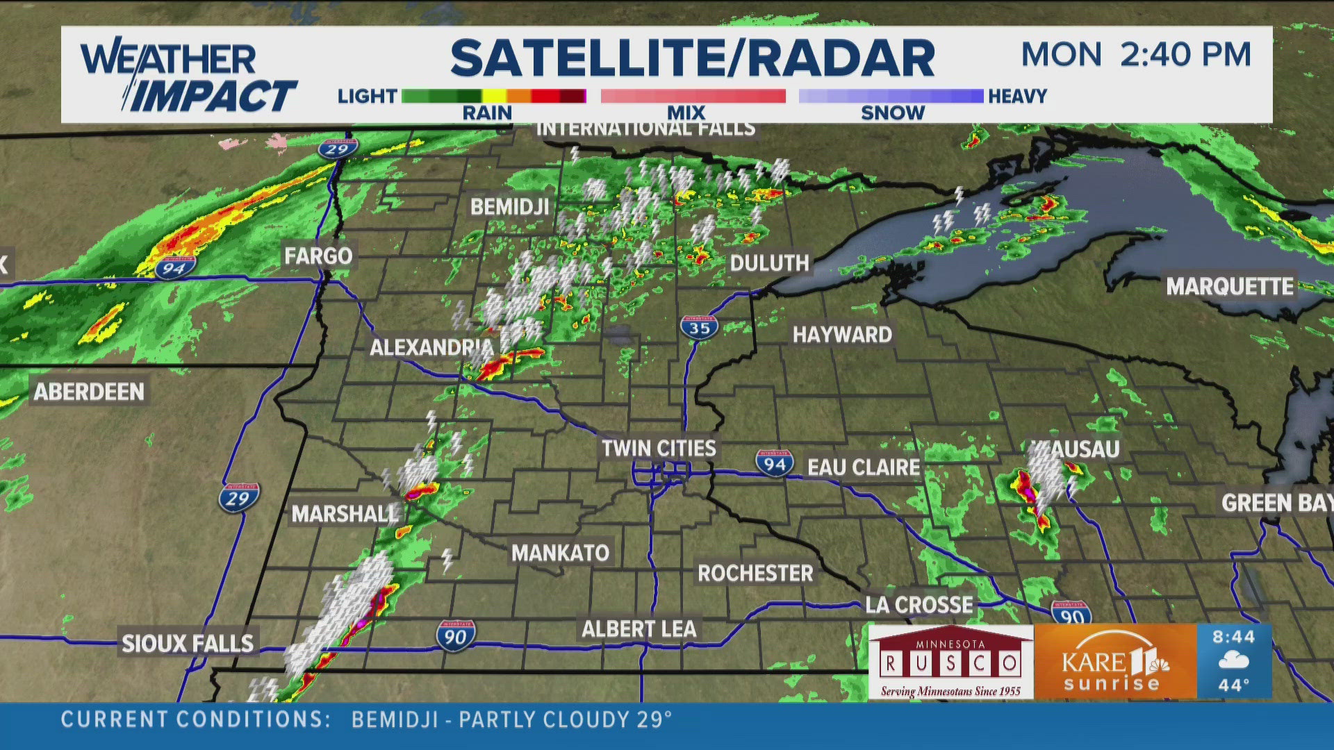 Monday storms skirt Twin Cities, cause damage north and south | kare11.com