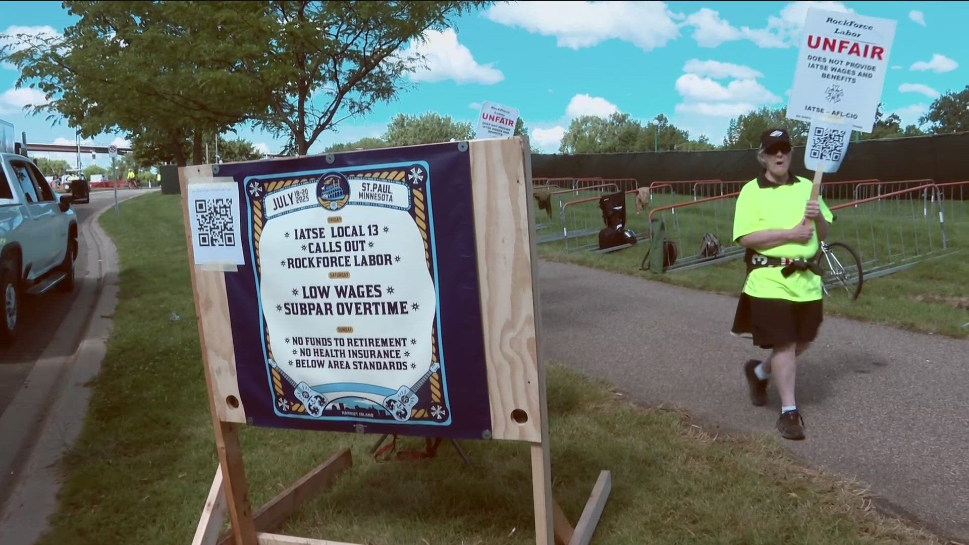 IATSE pickets for Minnesota Yacht Club Festival stagehands | kare11.com