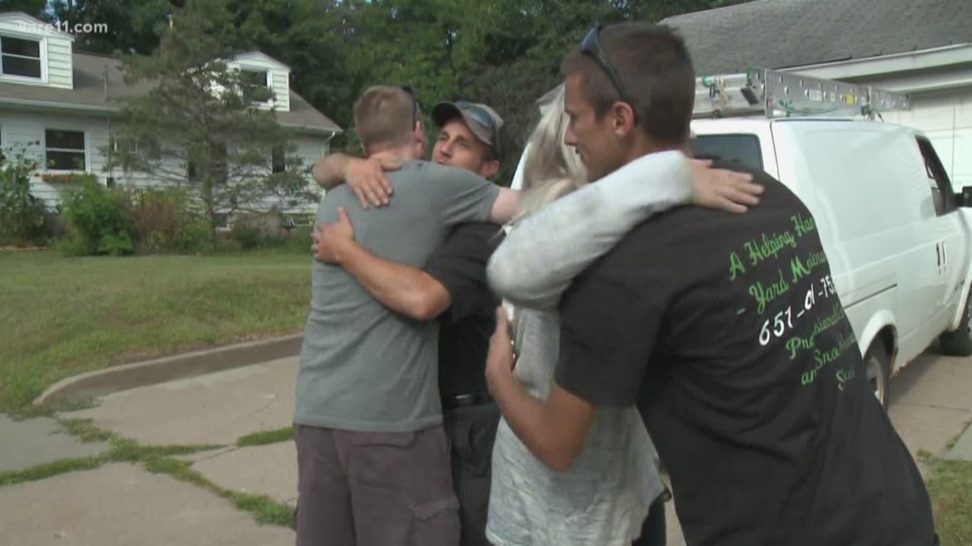 Lawn service guys help save kids from fire | kare11.com