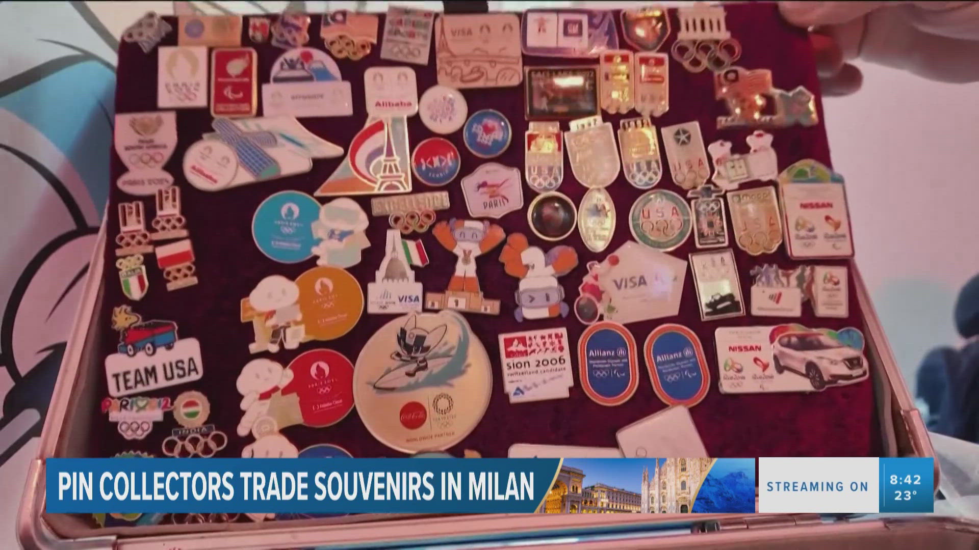 Collectors trade Olympic pins at Milan-Cortina Games | kare11.com