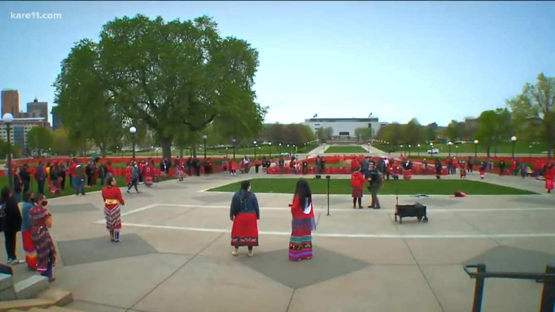 Red dresses offer reminder of violence against Indigenous women ...