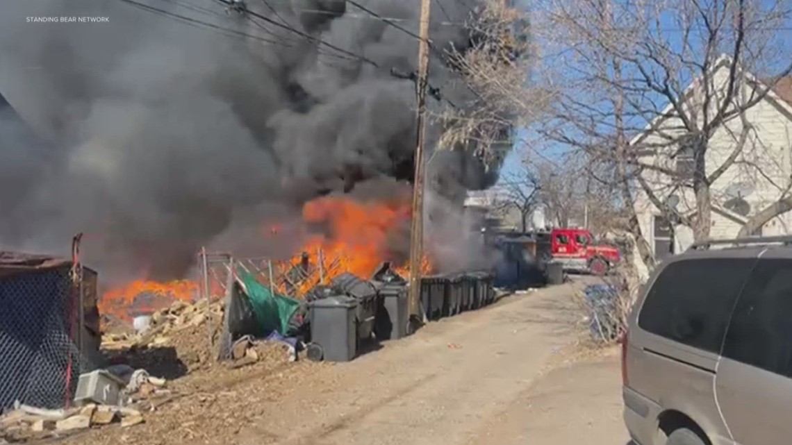 Firefighters battle blaze at homeless encampment in Minneapolis | kare11.com