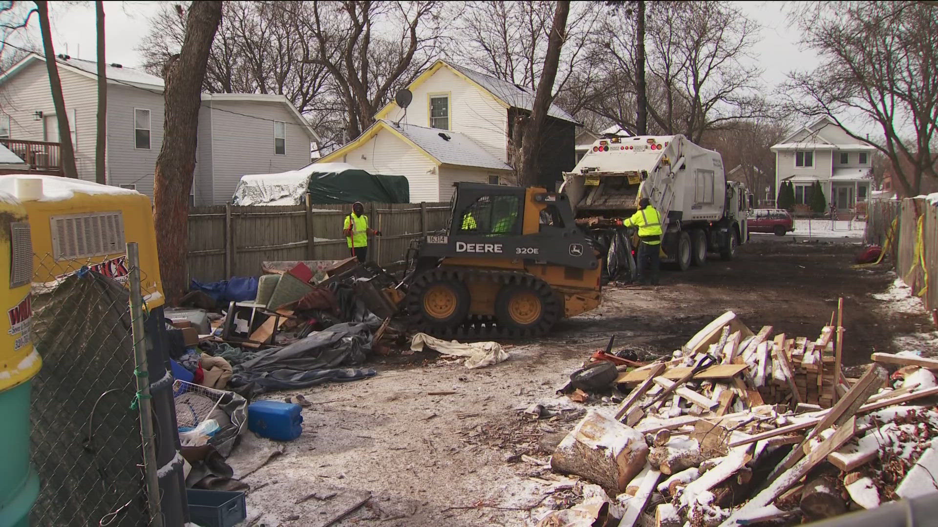 Fire at Minneapolis encampment damages nearby home | kare11.com