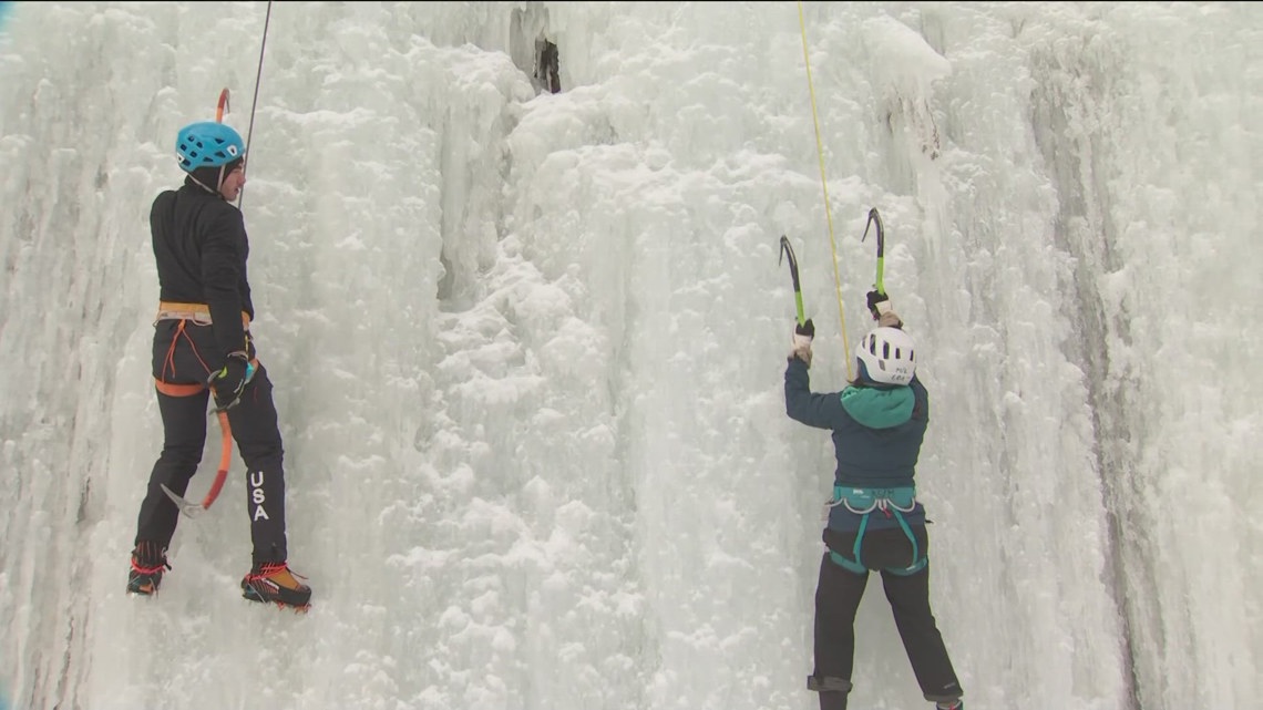 Reaching for summit at Sandstone Ice Festival | kare11.com