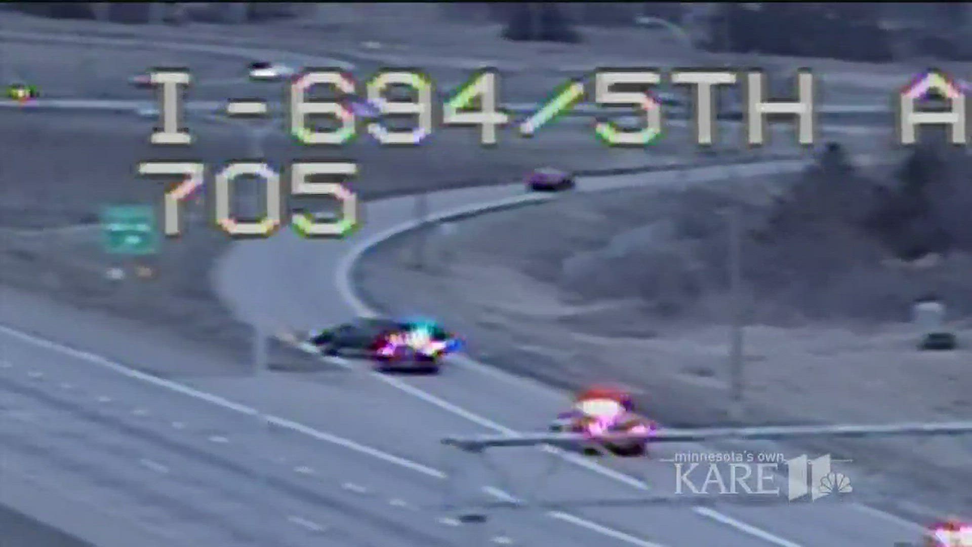 Freeway chase ends with suspect spin-out | kare11.com