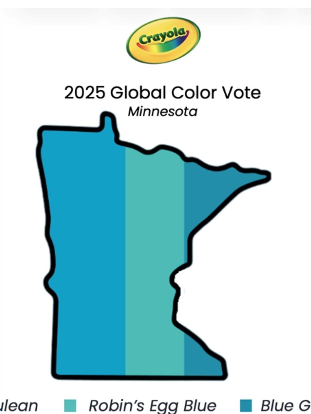 Crayola reveals Minnesota's top 3 colors in global vote | kare11.com