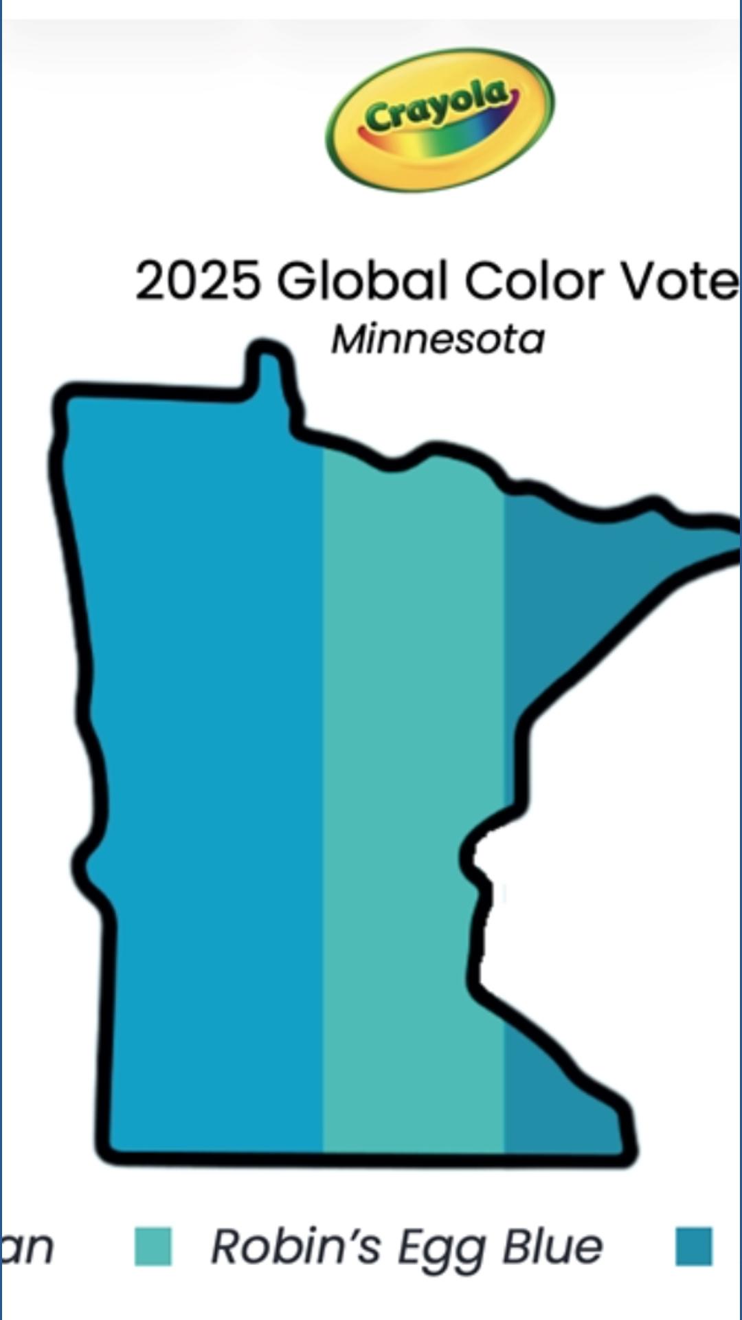 Crayola reveals Minnesota's top 3 colors in global vote | kare11.com