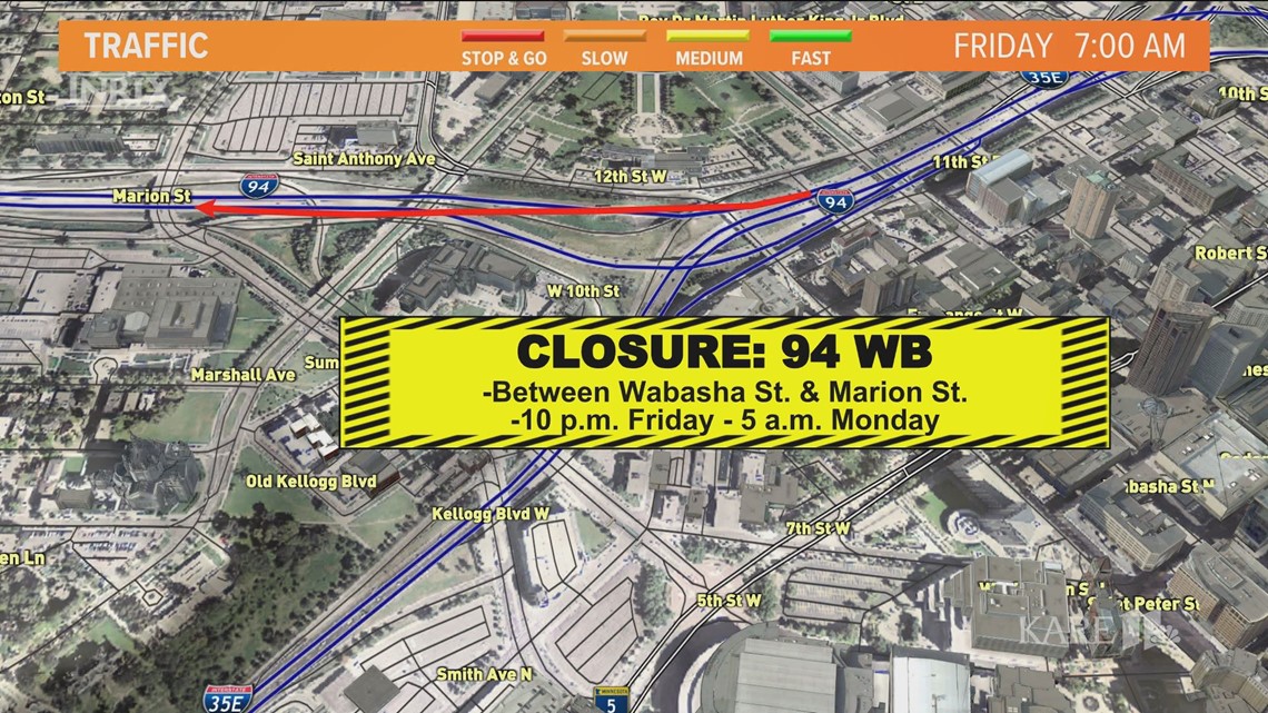 Busy weekend of road closures across Twin Cities metro | kare11.com