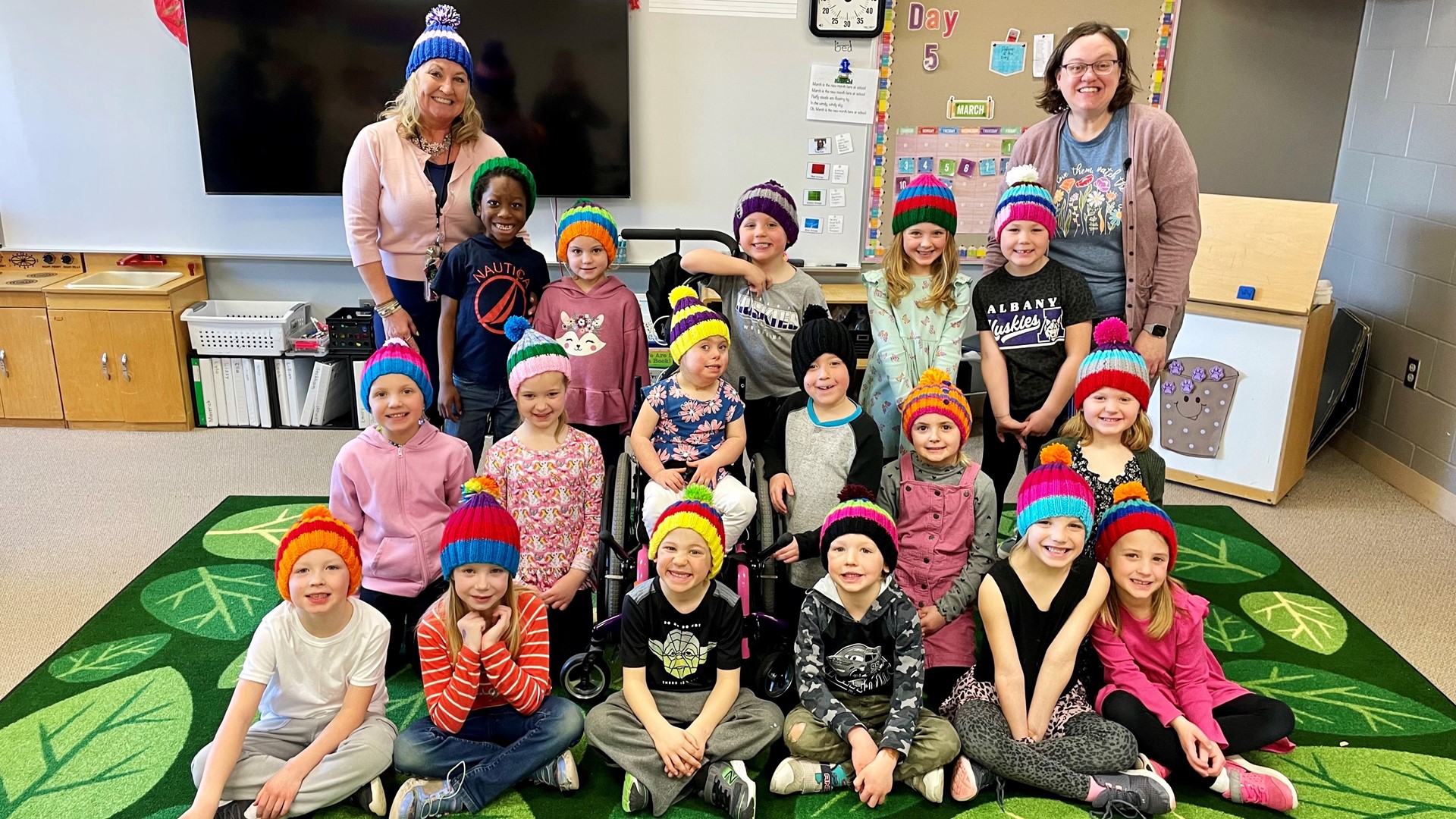 Teacher knits hats for students based on their designs | kare11.com