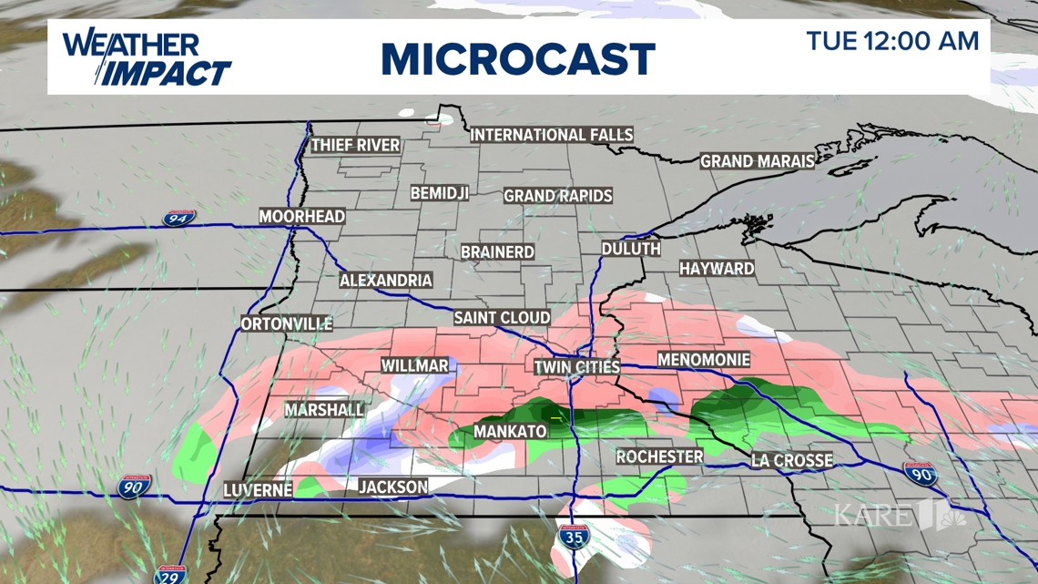 KARE 11 issues Weather Impact Alert as freezing rain threatens travel ...