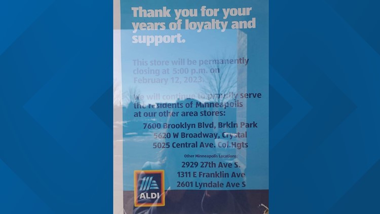 North Minneapolis ALDI location closing later this month | kare11.com