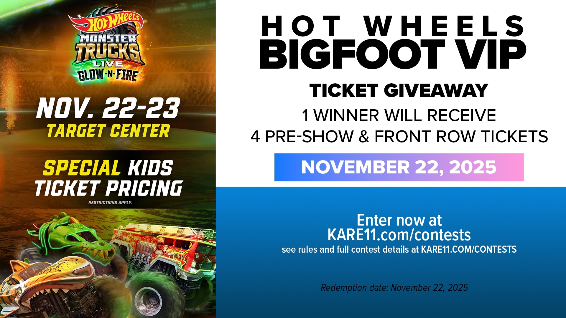 CONTEST: Win tickets to Hot Wheels' Bigfoot VIP Event at Target Center ...