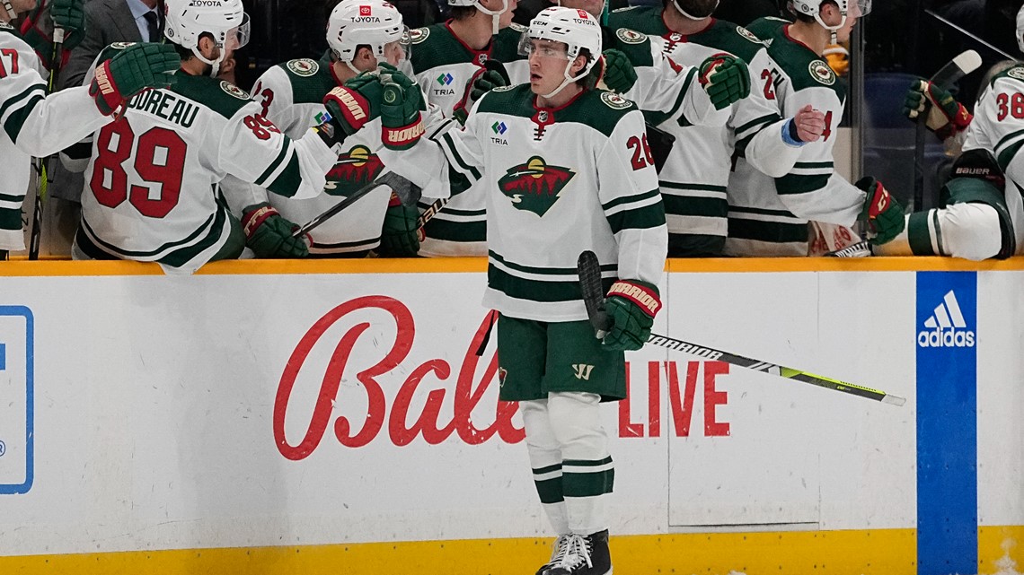 Connor Dewar has 3 goals and an assist to Wild rout Predators | kare11.com