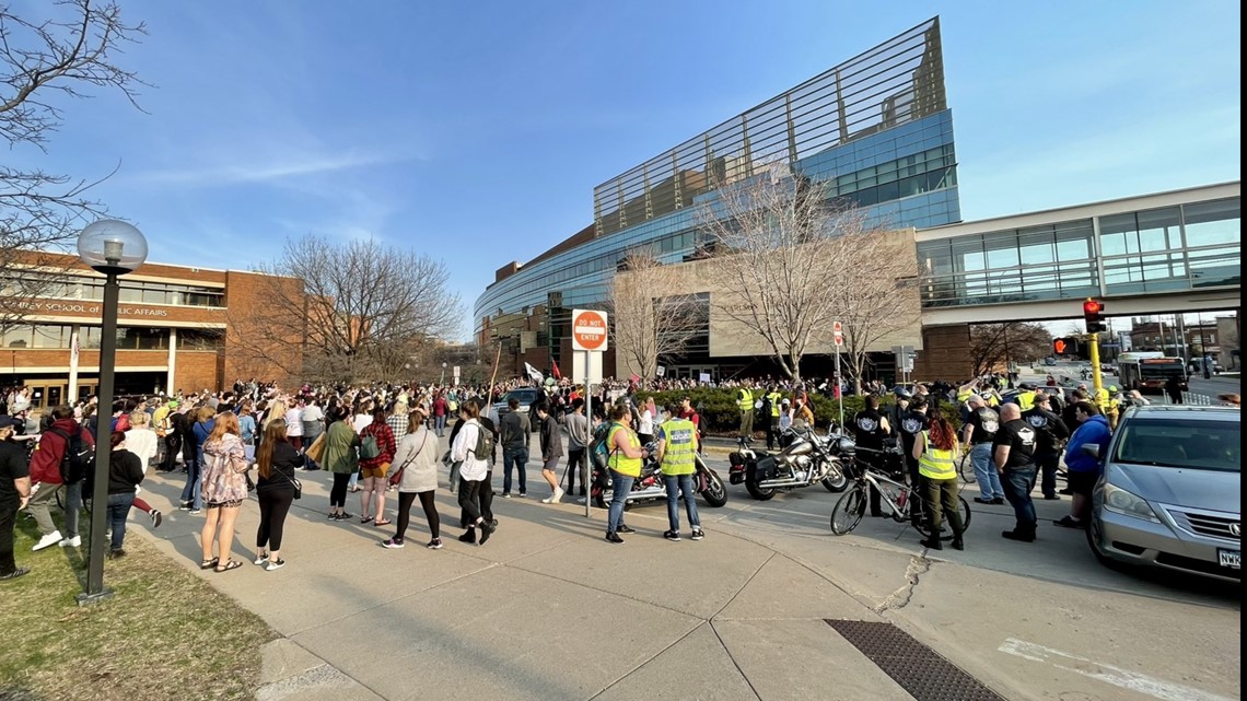 Hundreds gather at U of M for abortion-rights rally | kare11.com